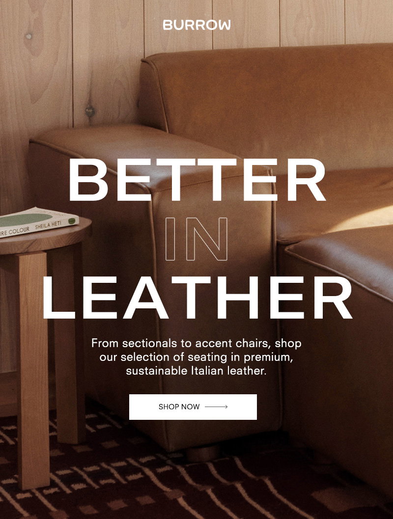 Burrow: Shop easy to clean and responsibly sourced leather seating | Milled