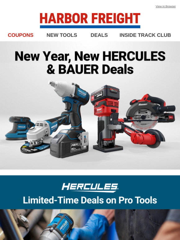 Harbor Freight: HERCULES & BAUER 8 Ah Batteries Come with a FREE POWER ...