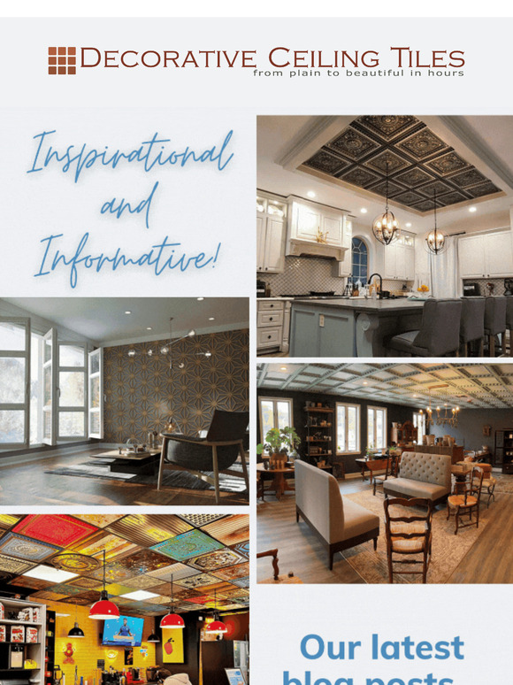 Decorative Ceiling Tiles: Winter Cozy Spaces, Drop Ceilings Styles ...