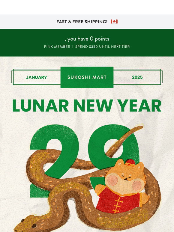 Sukoshi Mart: 🐍 Slither into Lunar New Year | Milled