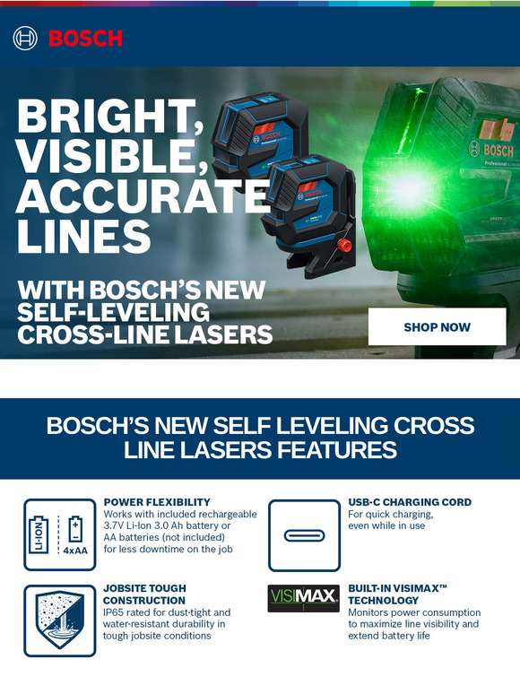 Bosch: Bosch's NEW Self-Leveling Cross-Line Lasers | Milled