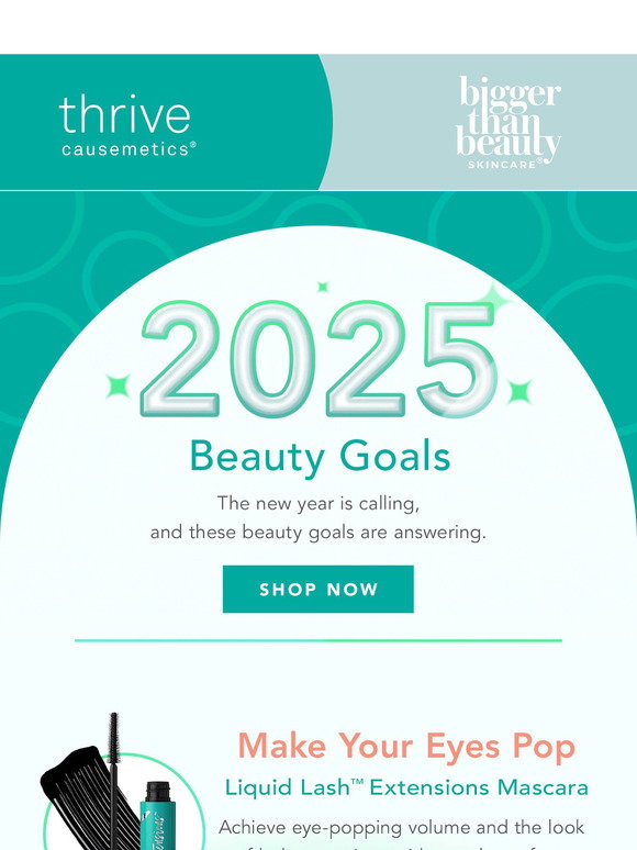 Thrive Causemetics: 2025 Beauty Goals: We’ve Got You | Milled