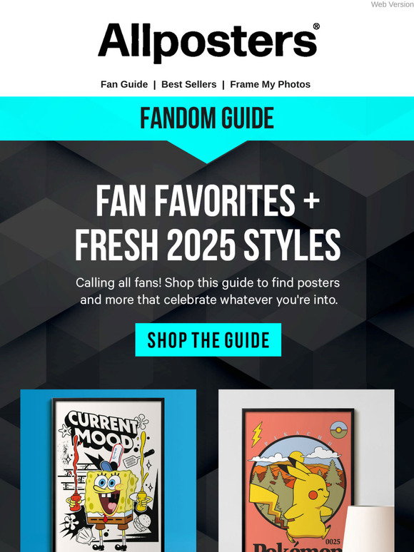 AllPosters: Introducing the 2025 Fandom Guide | Milled