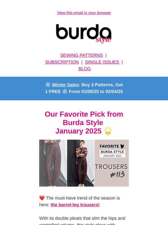 BurdaStyle: Our Favorite Pick from Burda Style January 2025 🌟 | Milled