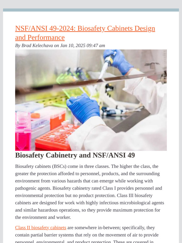 ANSI: New from the ANSI Blog: NSF/ANSI 49-2024: Biosafety Cabinets ...