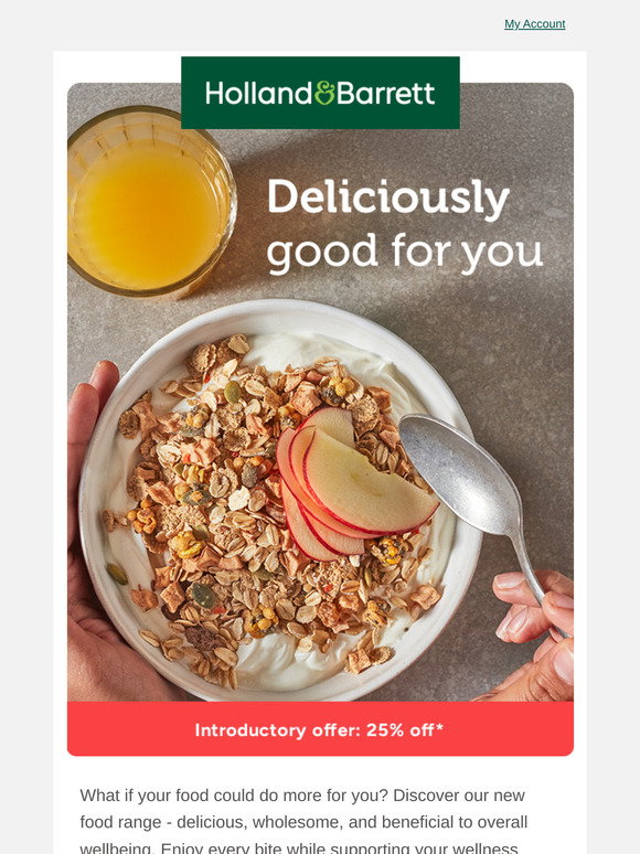Holland & Barrett: —, say hello to food that loves you back | Milled