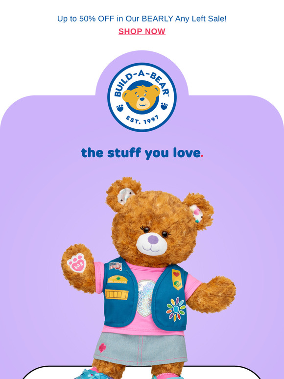 Build-A-Bear: NEW! Make Your Own Girl Scout Coconut Caramel Cookie Bear | Milled