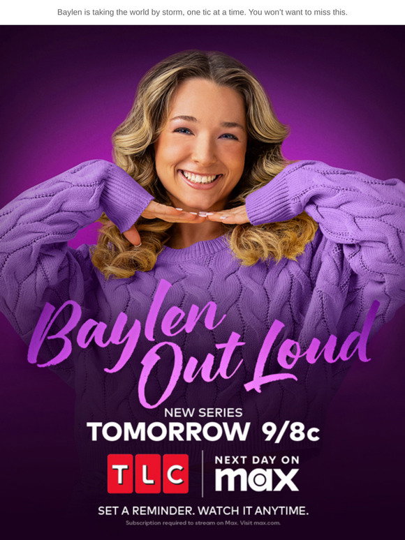 TLC: Set a Reminder! NEW SERIES Baylen Out Loud Premieres TOMORROW at 9 ...