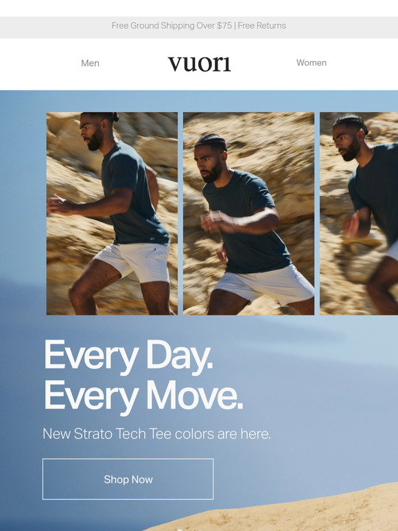 Vuori: New Colors: Our Best-Selling Workout Tee | Milled