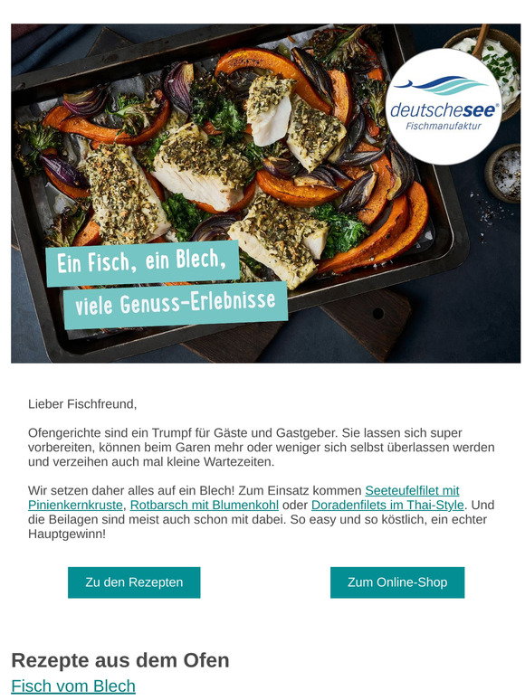Deutsche See: ♥️ Fisch vom Blech – easy & köstlich! | Milled