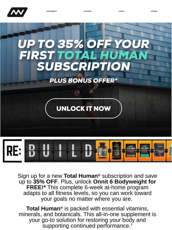 Onnit: Get Up to 35% Off Your First Total Human Subscription | Milled