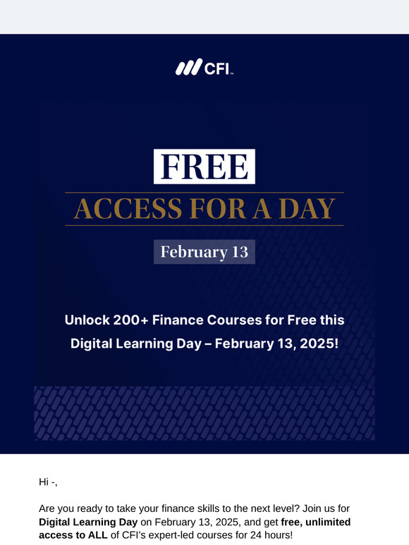Corporate Finance Institute: Unlock 200+ Finance Courses for Free—One ...