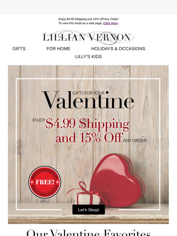 Lillian Vernon: See what’s NEW for Valentine’s Day & save 2 ways | Milled