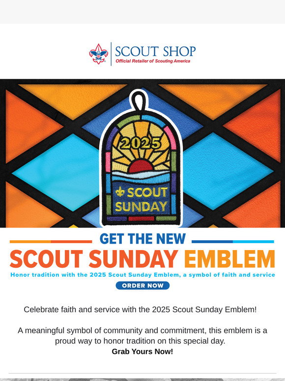 Scout Shop: Big News—the 2025 Scout Sunday Emblem is Here! | Milled