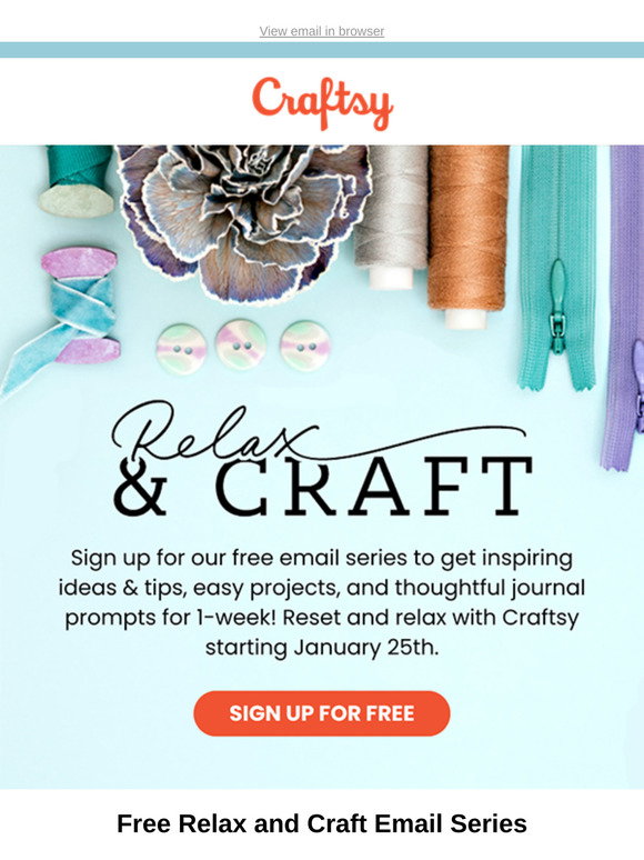 Craftsy: Free 1-Week Relax & Craft Reset | Milled