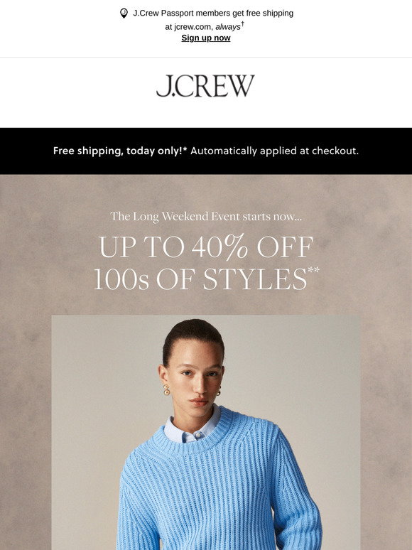 J.Crew Email Newsletters: Shop Sales, Discounts, and Coupon Codes