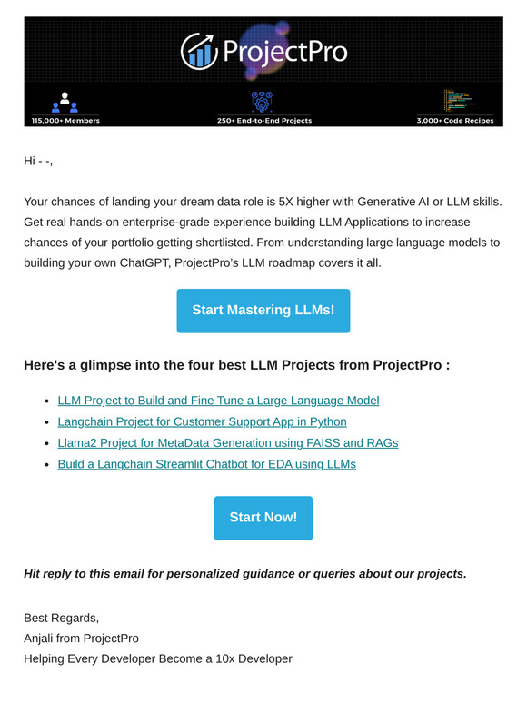 ProjectPro: The Only LLM Projects Roadmap You Need to Excel! | Milled