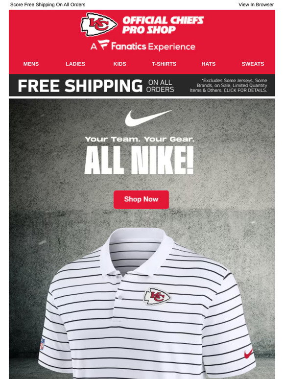 Kansas City Chiefs: Show Your Team Pride >> Gear Up With Nike | Milled