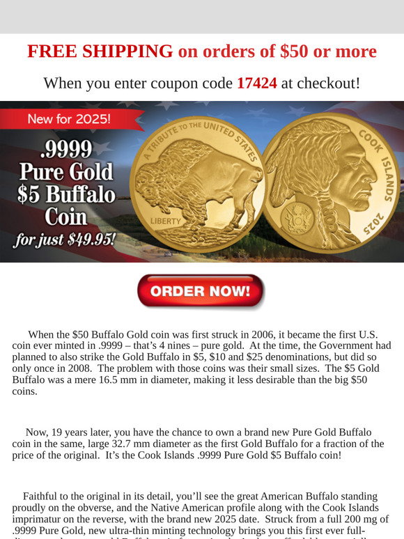National Collector's Mint: Free Shipping! ★ NEW RELEASE: 2025 .9999 ...