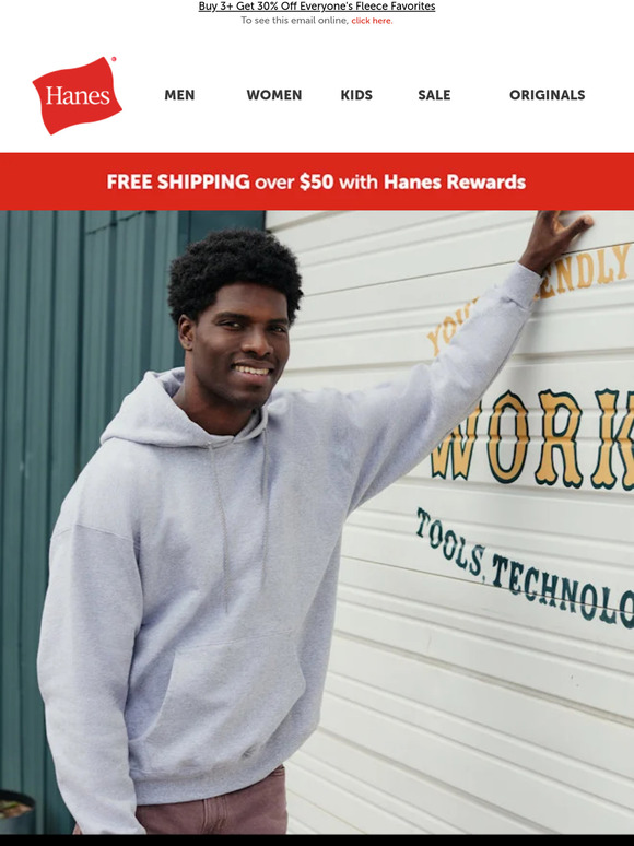Hanes Email Newsletters: Shop Sales, Discounts, and Coupon Codes