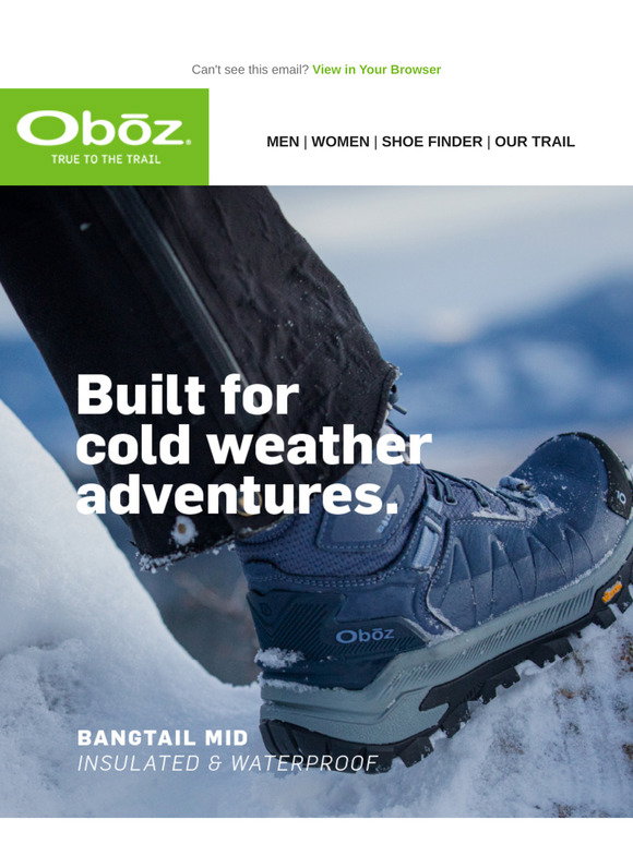 Oboz: ️🏔️ Don't Let Winter Halt your Hiking 🏔️ ️ | Milled