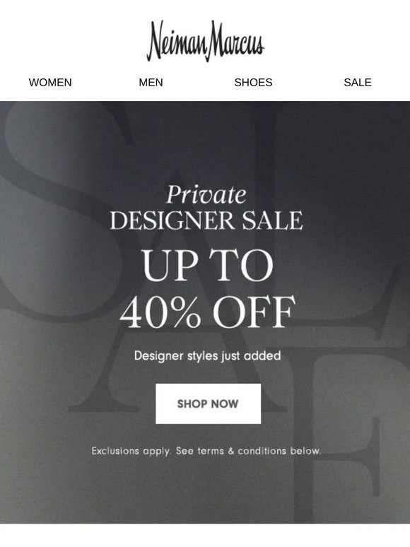 Neiman Marcus: Shop Private Designer Sale now! | Milled