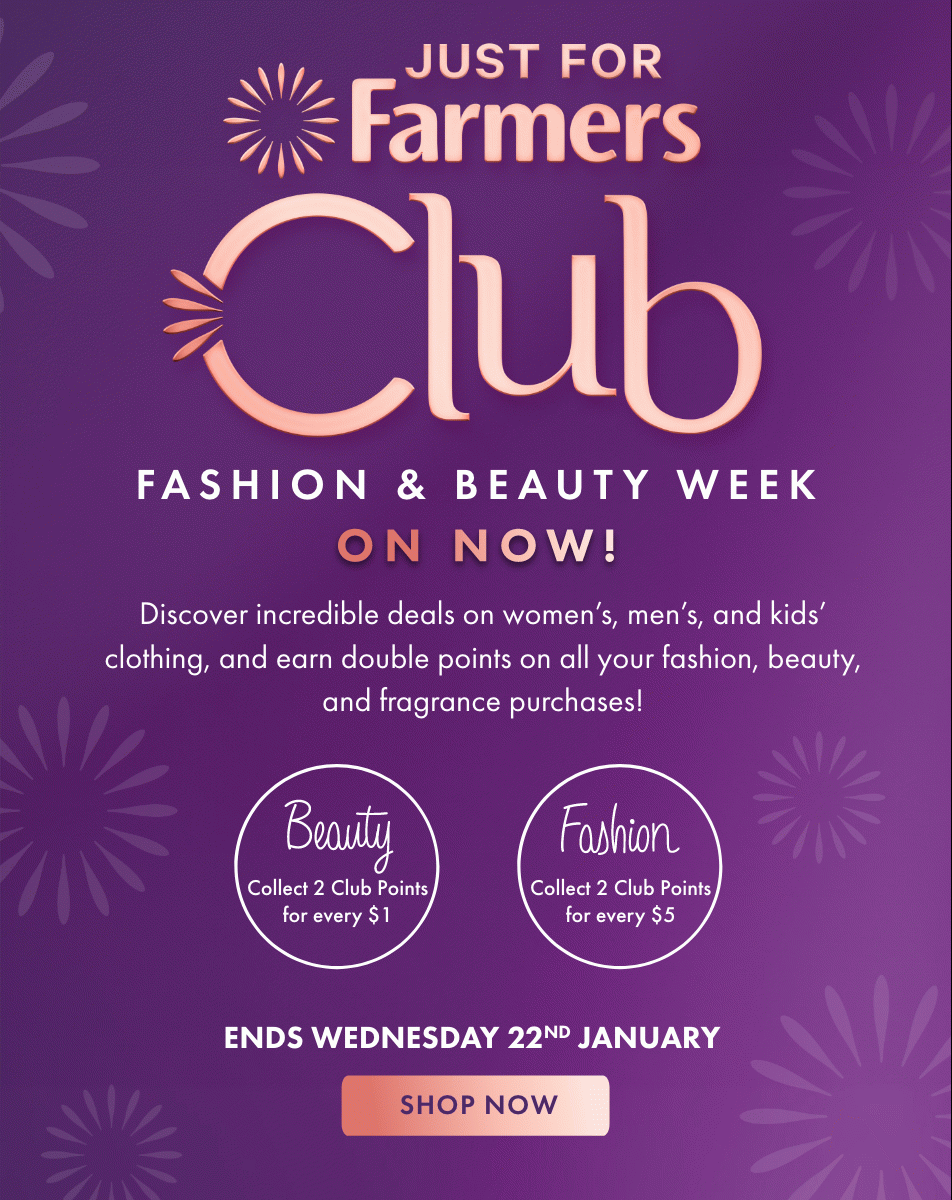 Farmers: Farmers Club Fashion & Beauty Week ON NOW | Milled