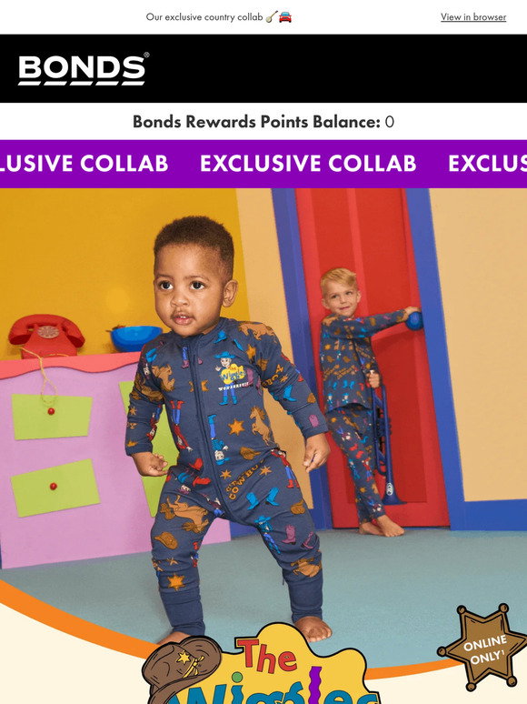 Bonds: HOWDY 🤠 THE WIGGLES x BONDS 🥁🎺 | Milled