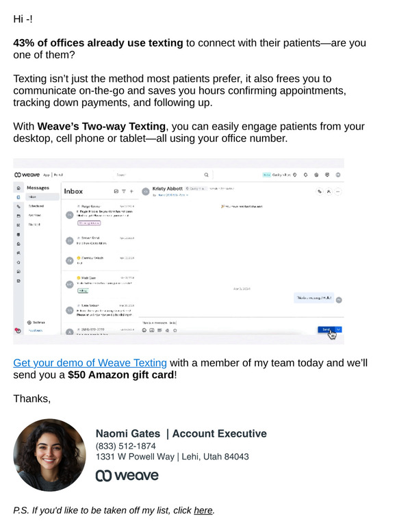 Weave: Is texting at the heart of your patient communication strategy ...