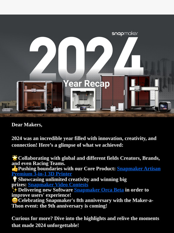 Snapmaker: Snapmaker 2024: In The Rear View Mirror | Milled