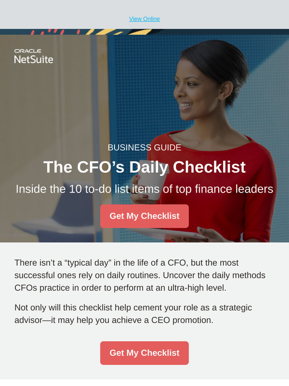NetSuite: The CFO's Daily Checklist | Milled
