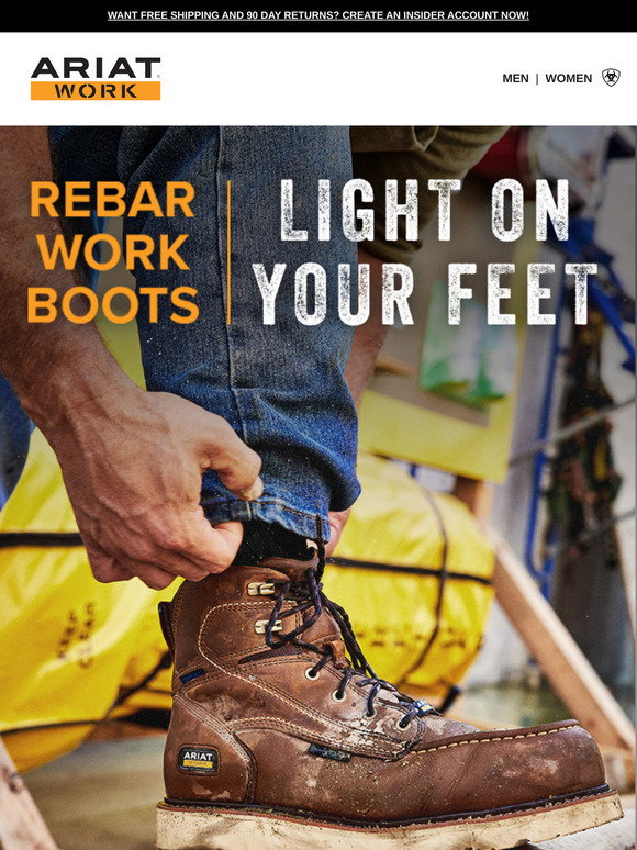 Ariat: Looking For a Lighter Work Boot? Step Into Rebar | Milled