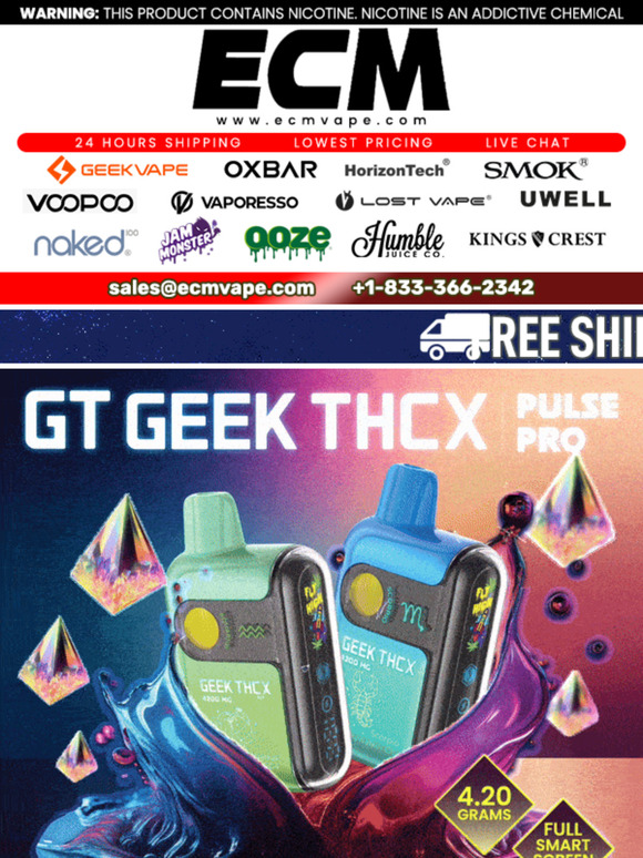 ECMVAPE: Now Available: Geek THC-X Pulse Pro THC-A Melted Diamonds ...