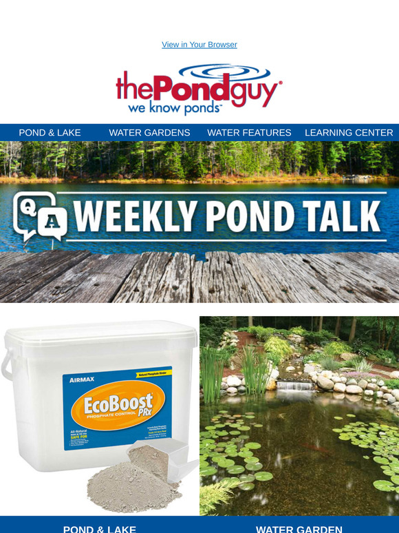 The Pond Guy: Weekly Pond Talk - Benefits of Airmax EcoBoost PRx ...