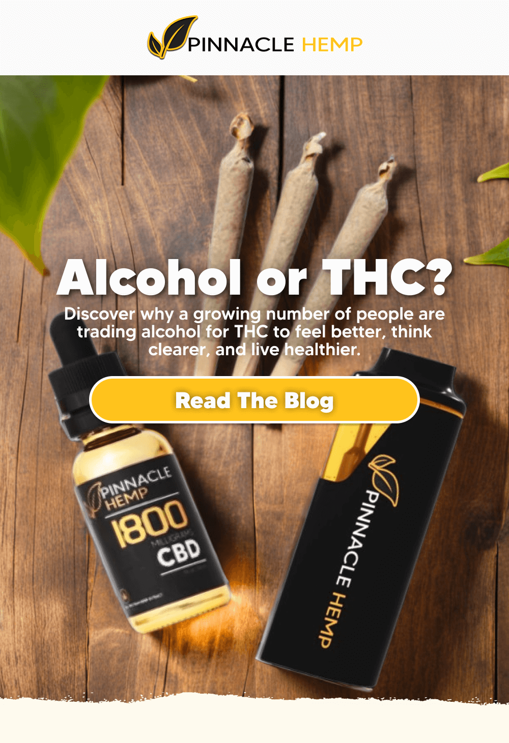 Pinnacle Hemp: THC vs. Alcohol: The Better Choice for 2025? 🍃 | Milled