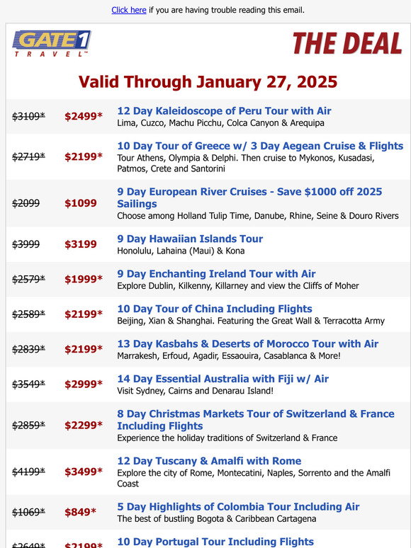 Gate 1 Travel: The Deal from Gate 1 Travel | Milled