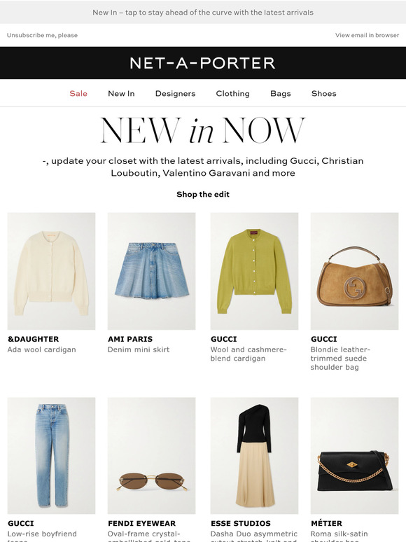 Net-A-Porter Email Newsletters: Shop Sales, Discounts, and Coupon Codes