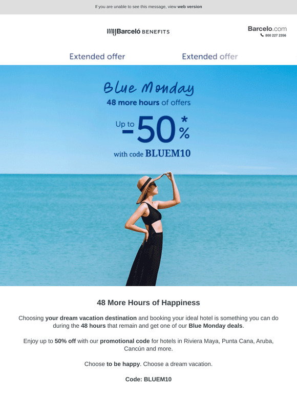 Barceló Hotels & Resorts: Blue Monday I 48 more hours to book one of ...
