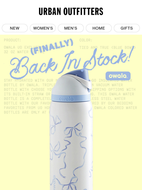 Urban Outfitters: OMG! yes, the bow Owala is BACK 🎀 | Milled