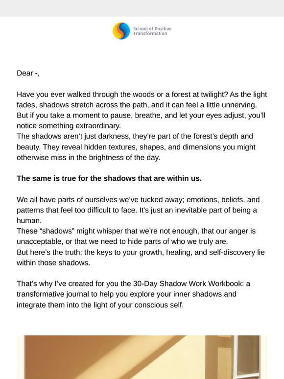 School of Positive Transformation: 🌥️ The Shadows Hold the Key to Your ...