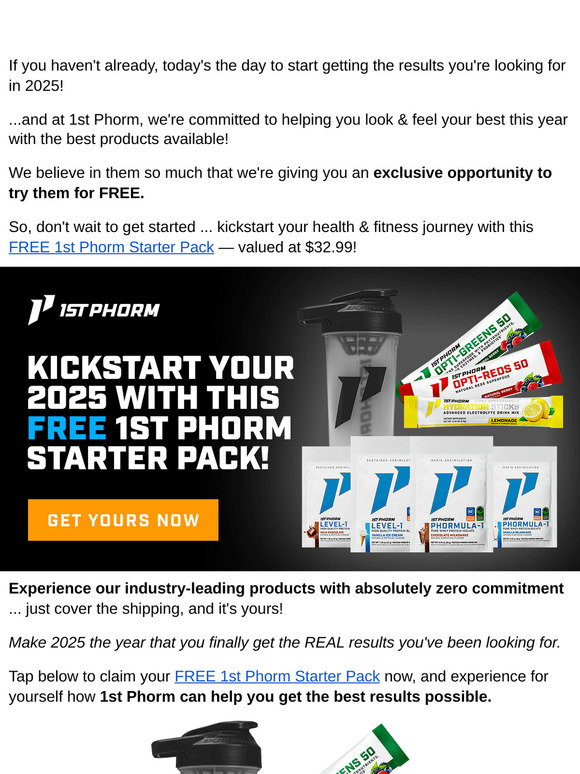 1st Phorm: Unlock Your Exclusive Starter Pack Here... | Milled