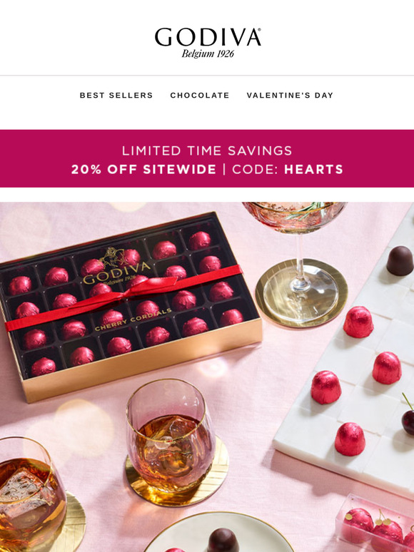 Godiva: Love is in the air...and so is 20% OFF | Milled