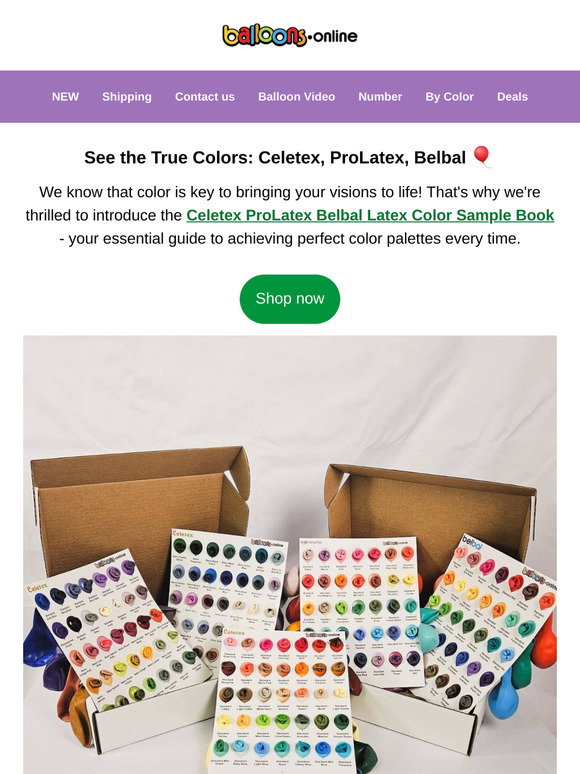 Balloons Online: Introducing Latex Color Sample Book (Celetex, ProLatex ...