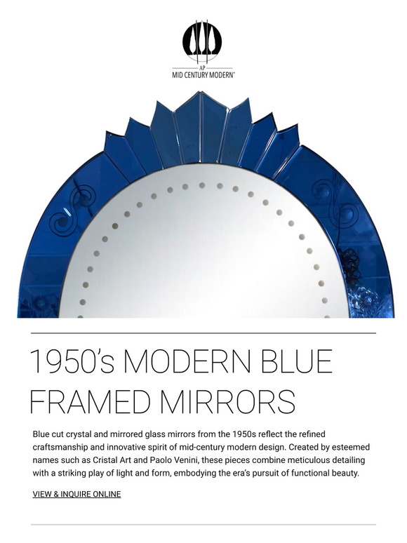 Authentic Provence: Unique Blue-Framed Mirrors from the 1950s | Milled