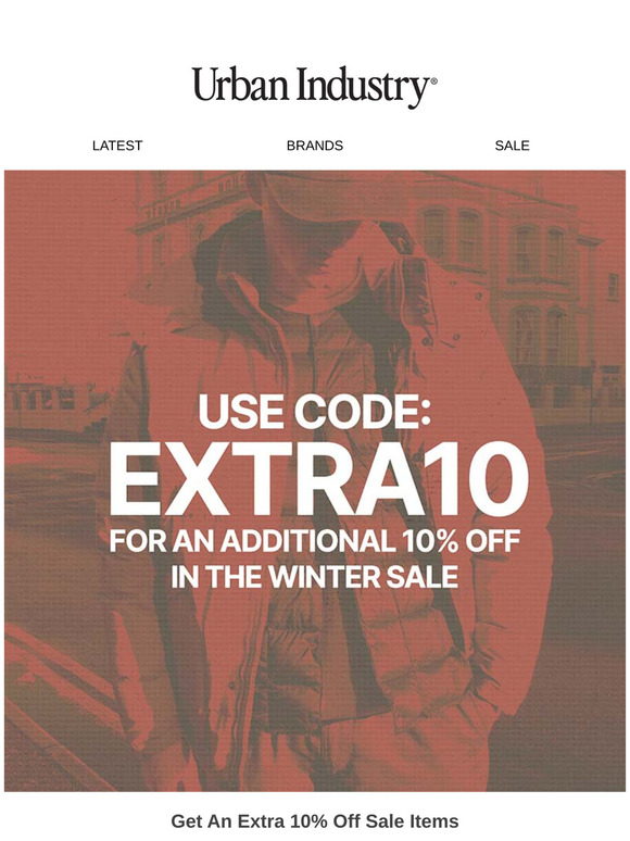 Urban Industry Email Newsletters: Shop Sales, Discounts, and Coupon Codes