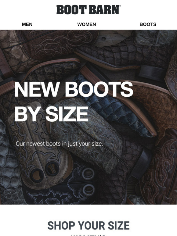 Boot Barn: New Boots in Your Size | Milled