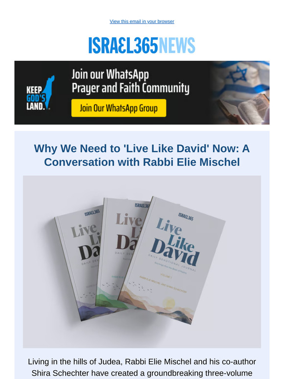 The Israel Bible: Why We Need to 'Live Like David' Now: A Conversation ...