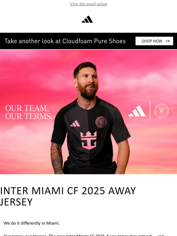 adidas: Rep your Herons: the Inter Miami CF 2025 Away Jersey "The ...