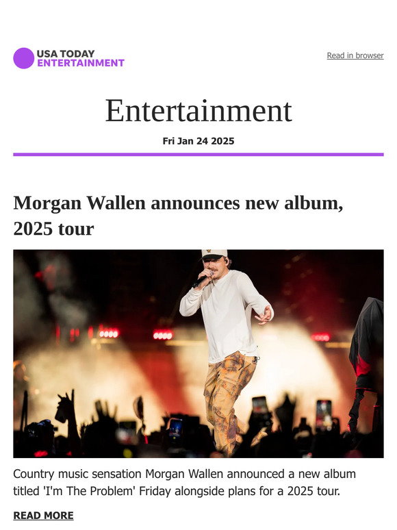 USA TODAY: Morgan Wallen announces new album, 2025 tour | Milled
