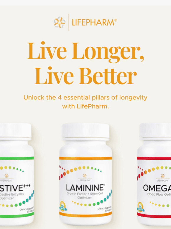 LifePharm: The 4 Pillars of Longevity You Need in 2025 | Milled